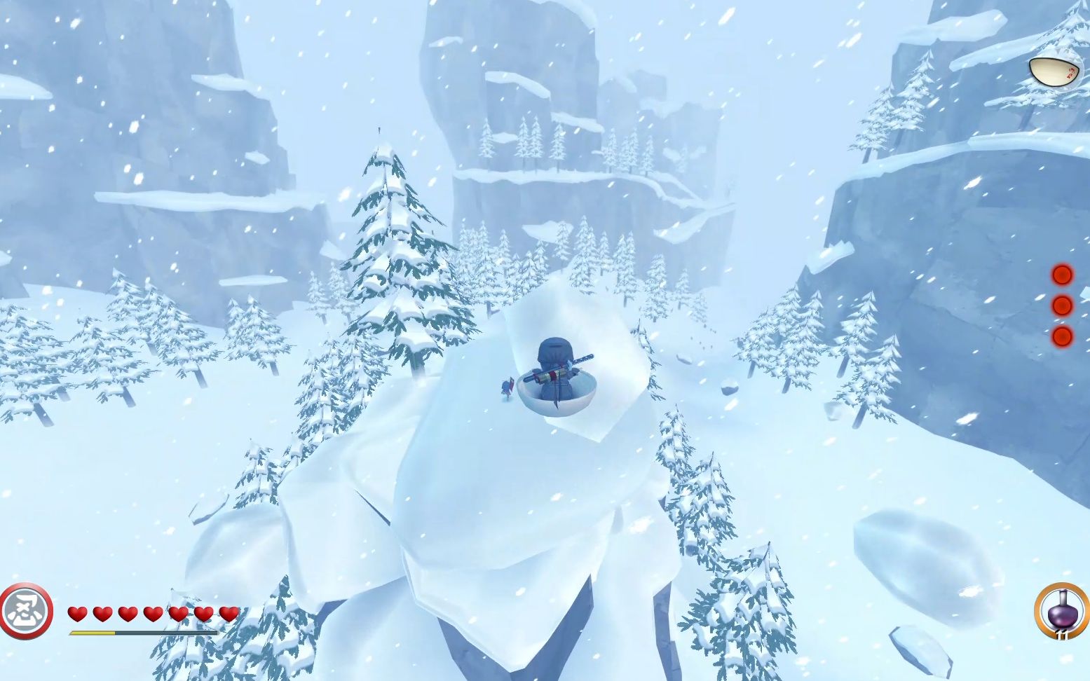 【迷你忍者】第十七关 滑雪大冒险