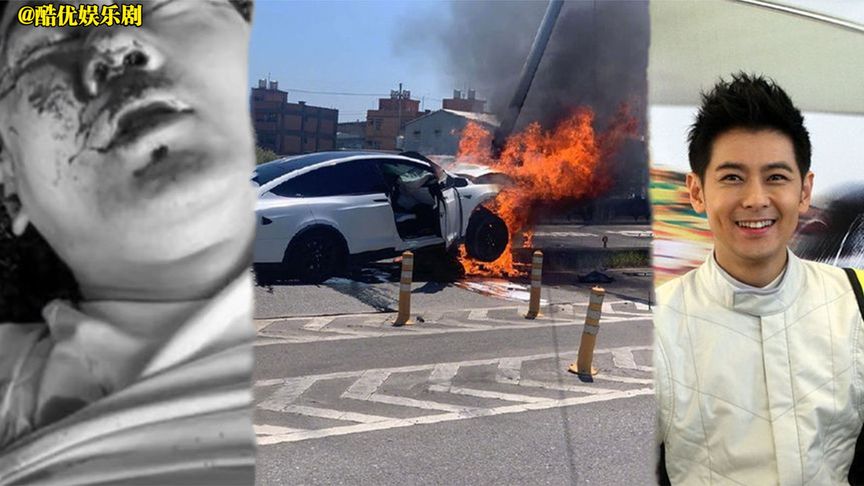 林志颖父子遭遇车祸双双送医,监控视频曝光,撞车轨迹令人疑惑