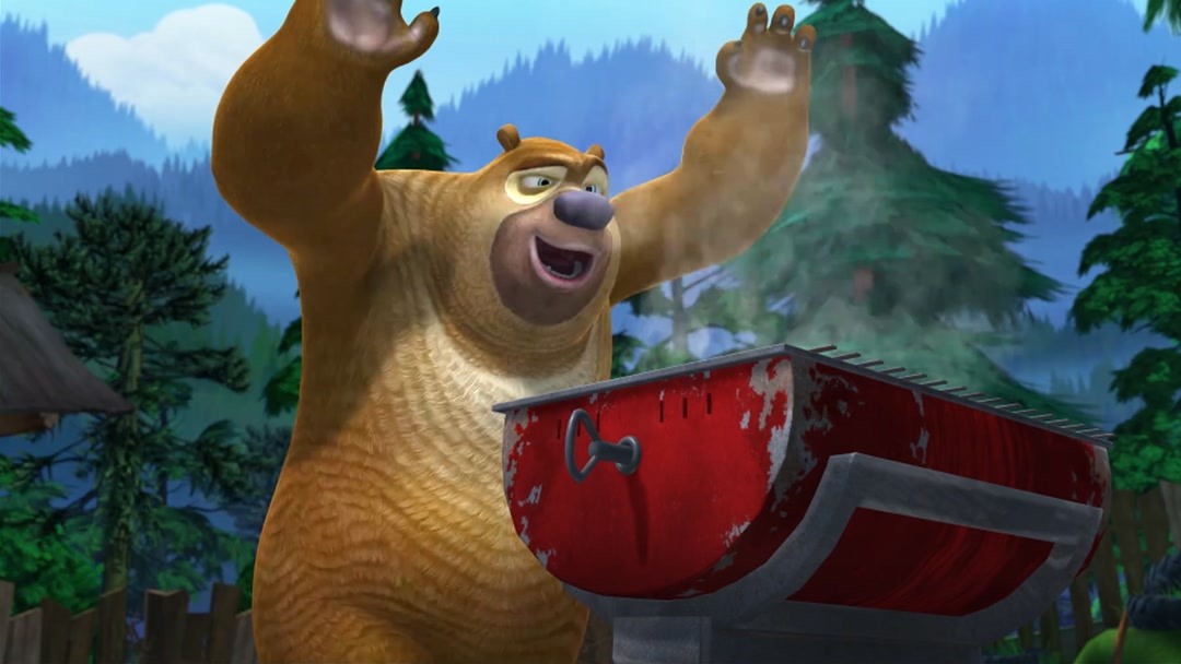 熊出没之丛林总动员:熊二为了吃的不管死活,也是没谁了