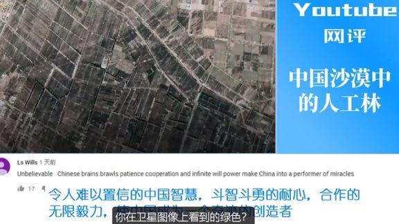 中国将沙漠变森林的视频在Youtube火了,网友: 难以置信