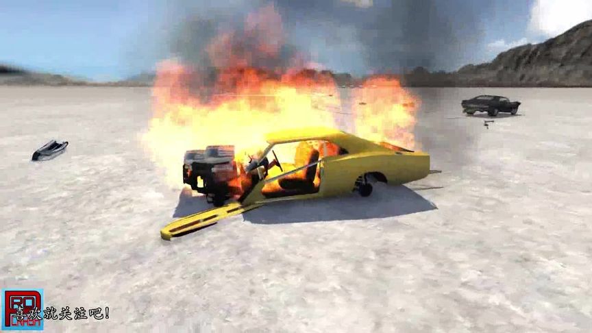 BeamNG:汽车高速碰撞试验,在不同情况下会有不同的结果