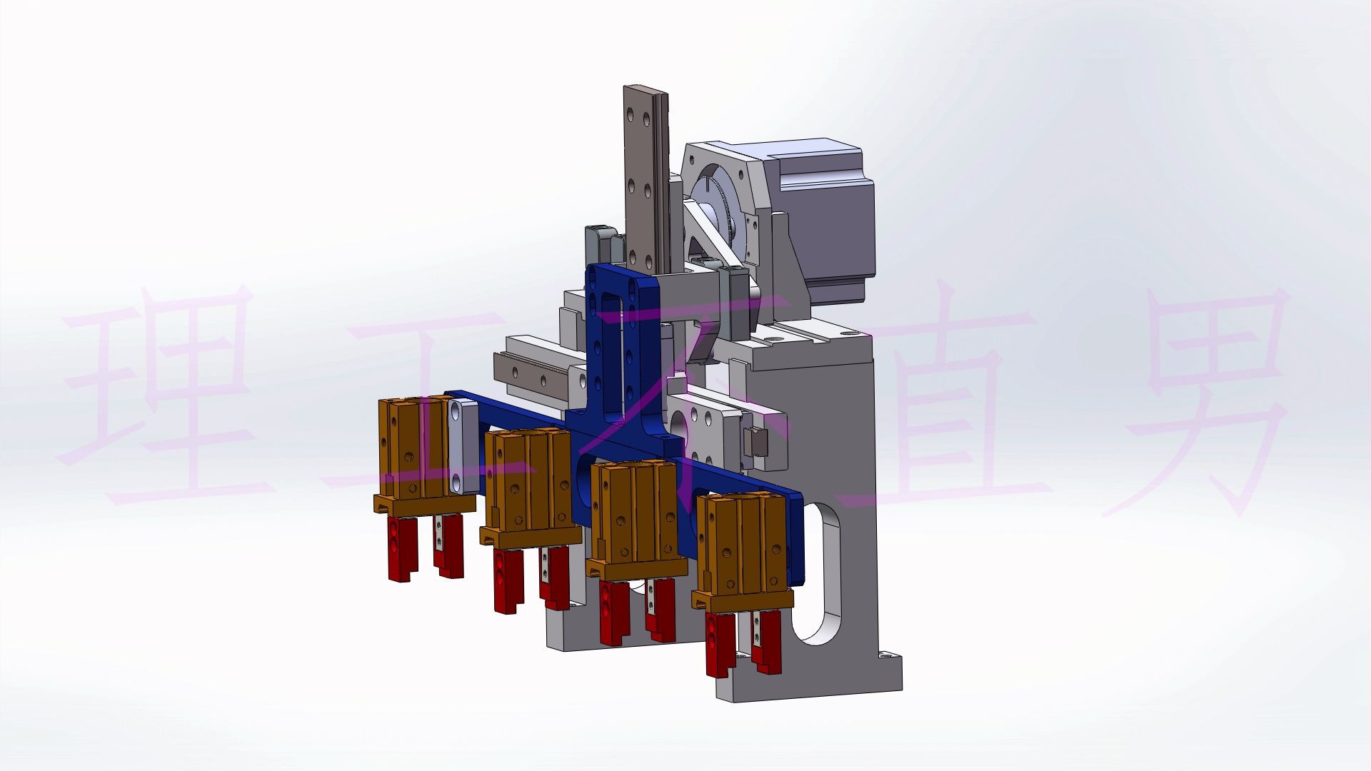 【机械】并行传送机构solid works模型动画