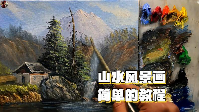简单的山水风景丙烯画欣赏,简单的风景画教程,值得收藏