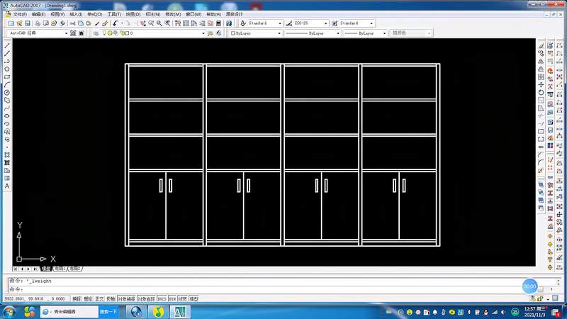 cad绘制平面三维图,只需要一个45度的直线就能完成
