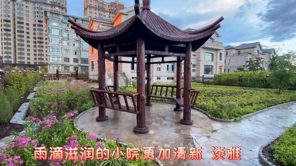 拍摄邻居美化庭院 结识善良阳光的技师们 夕阳洒落的庭院清新淡