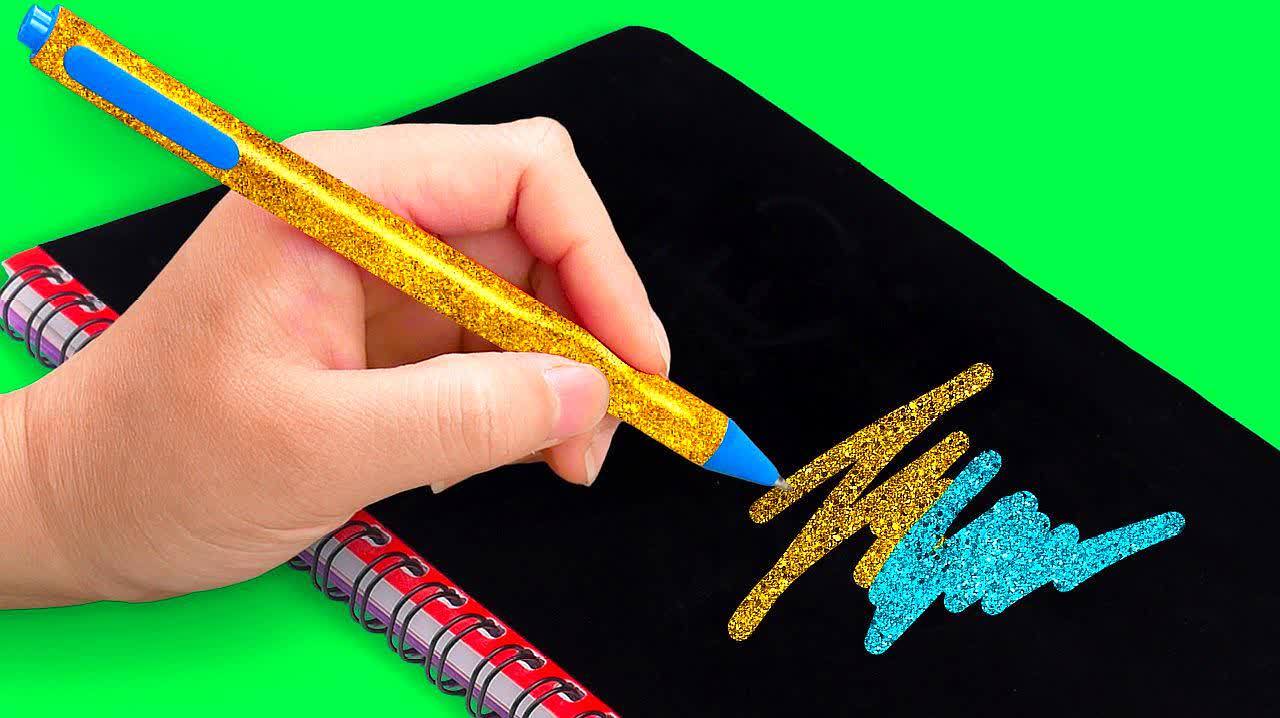 DIY创意文具,圆珠笔还能这样改造,方法简单又有趣,太漂亮了