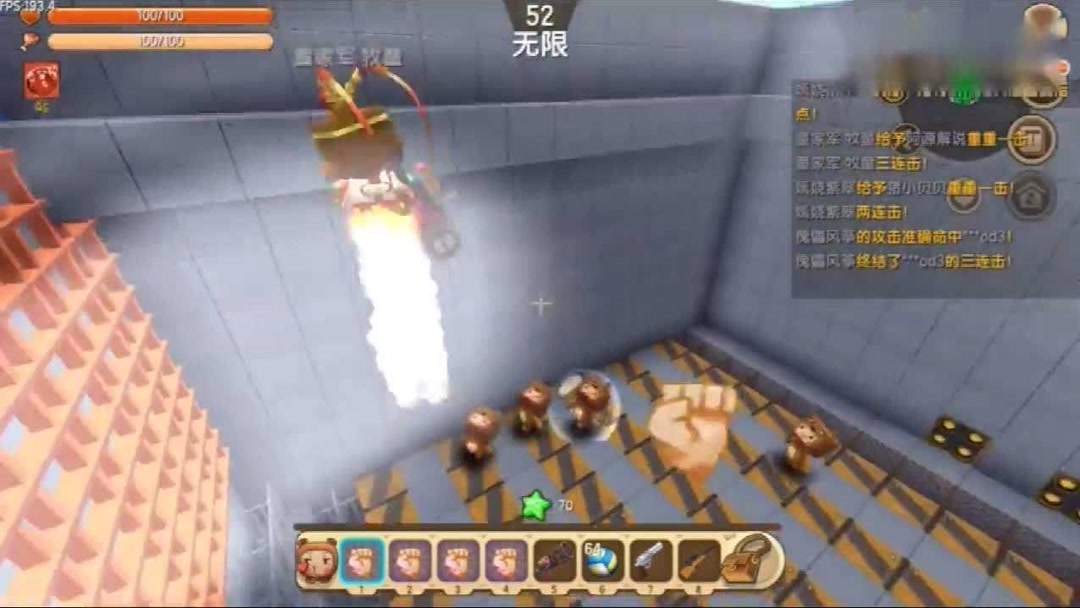 迷你世界之大战1000个熊孩子,空手撸熊孩子,一拳一个