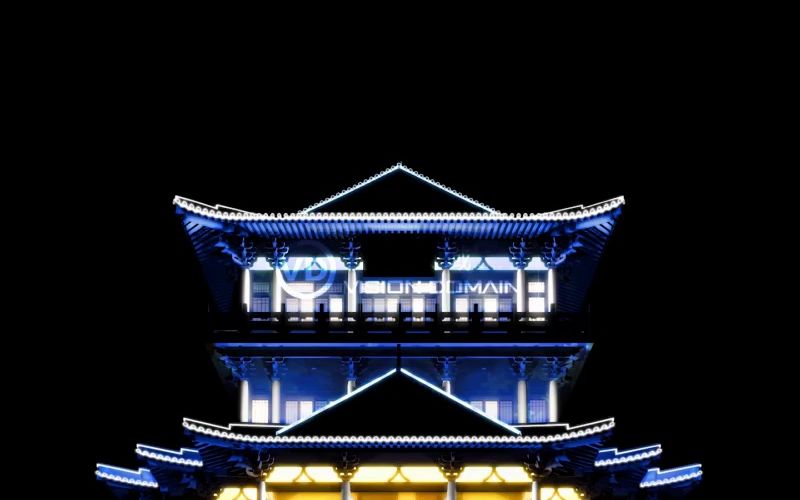 3d mapping楼体秀 沉浸式夜游投影视频制作区夜游夜市投影引流全息...