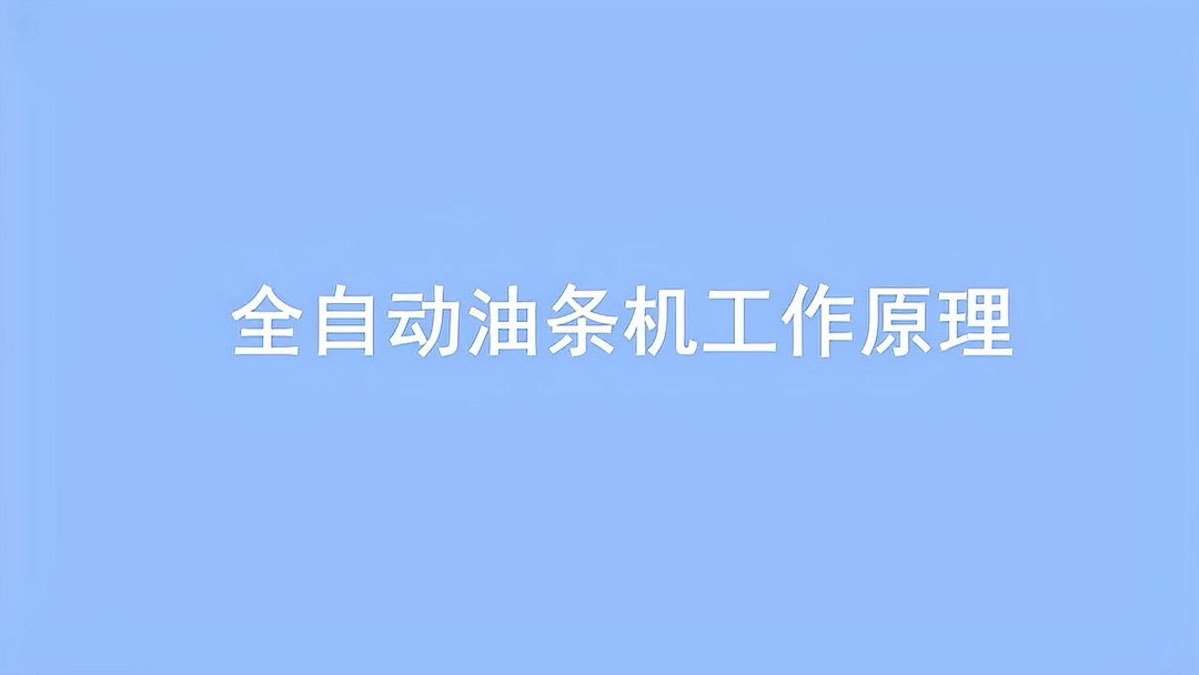 油条机全自动工作生产线原理视频演示