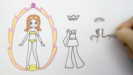 叶罗丽公主换装秀简笔画视频,换上仙子衣服美美哒,喜欢不要错过