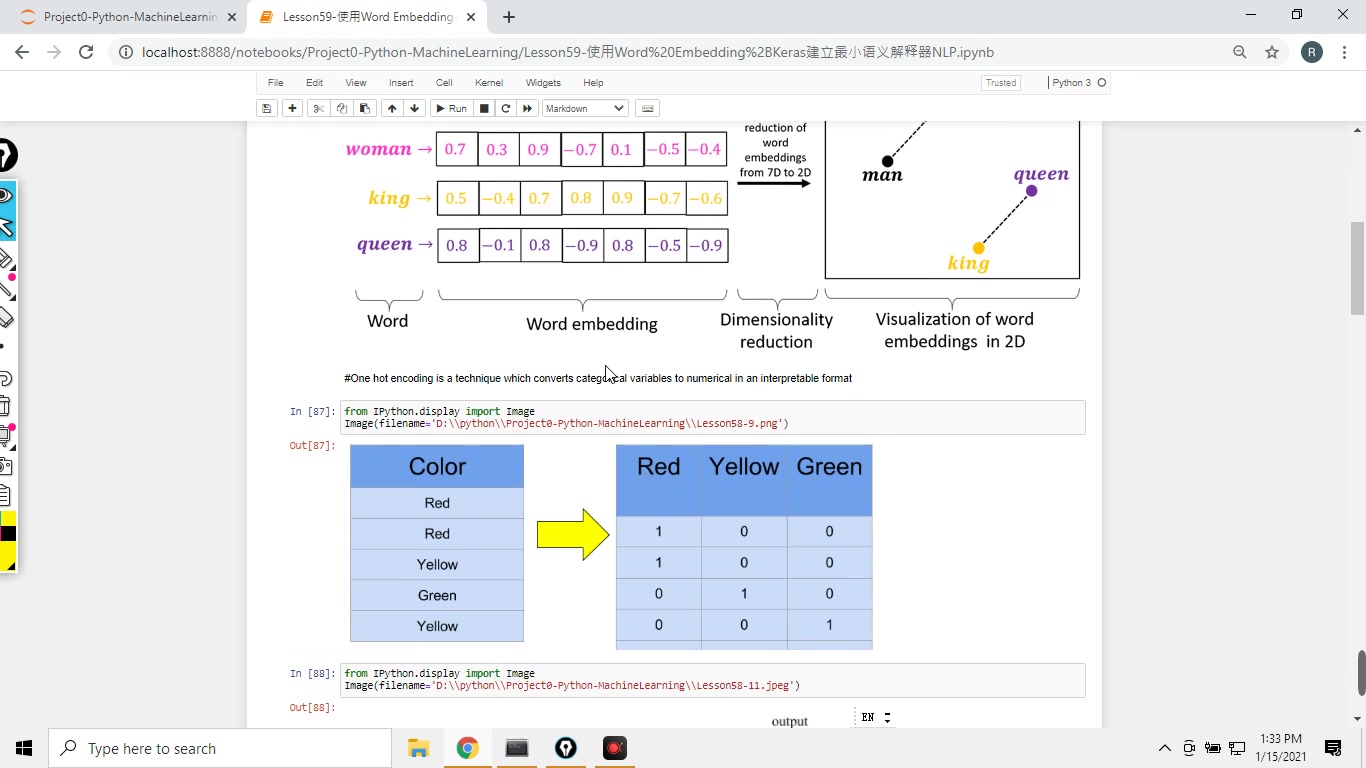 Python零基础学习59课-使用Word Embedding+Keras建立最小语义...