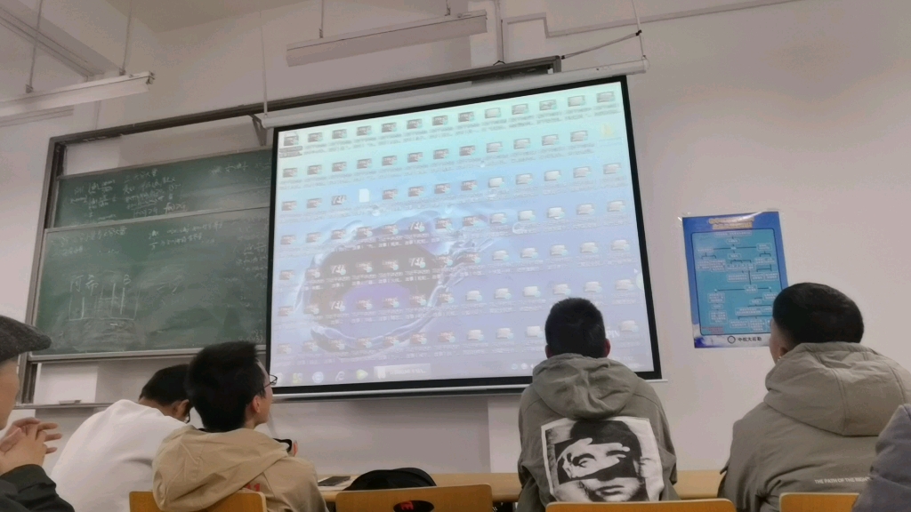 讲思修课时不小心把大量文件复制到桌面上的结果
