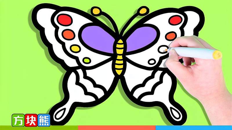蝴蝶飞呀飞,漂亮的花蝴蝶简笔画来喽!