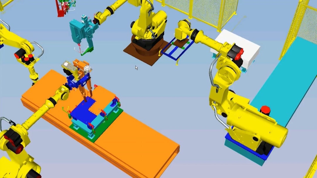 PDPS15.0机器人汽车件焊接 喷涂 人机仿真视频教程