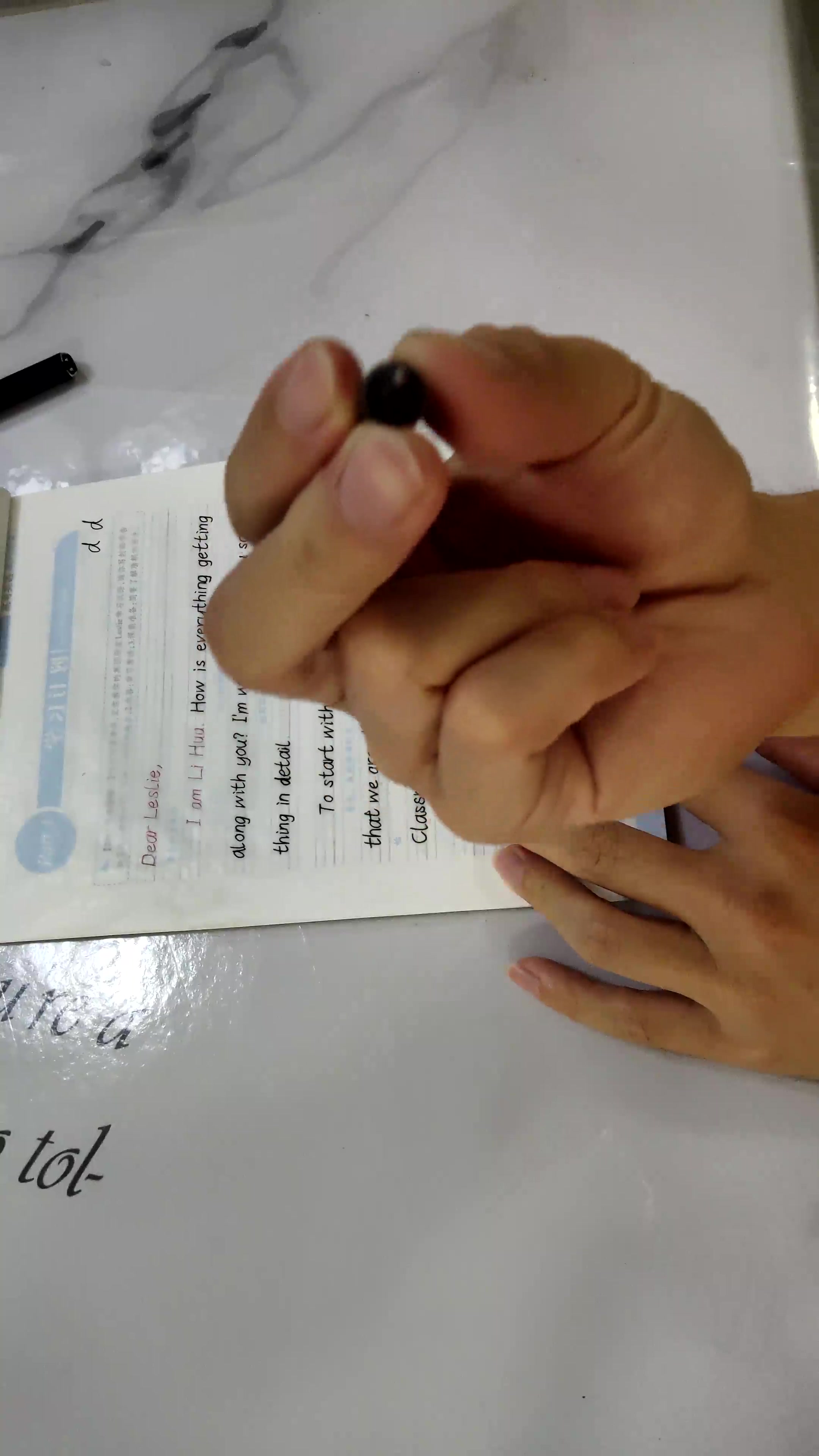 ...讲解-英语书法衡水体字帖教学练习和示范正确字母写法和握笔姿势