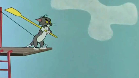 猫和老鼠:汤姆追赶杰瑞,奈何速度太快,一头扎进大海