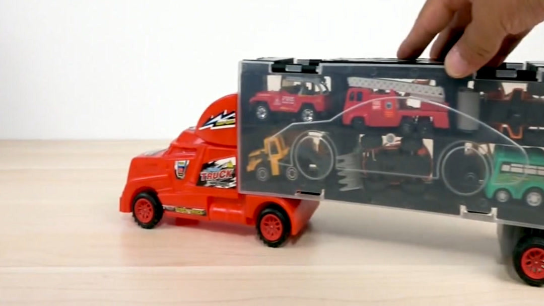 儿童玩具车视频大全,洒水车垃圾车拖车消防车工程车模型