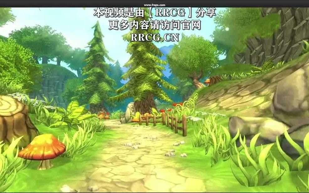 梦幻卡通森林3D场景Unity游戏素材资源