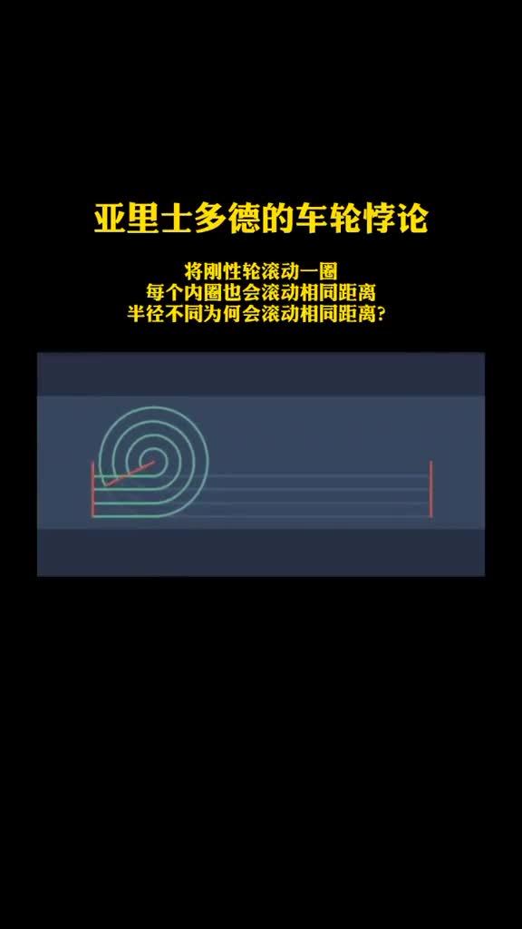 悖论车轮是无数个不同直径的圆组成,他们滚一圈居然长度相等