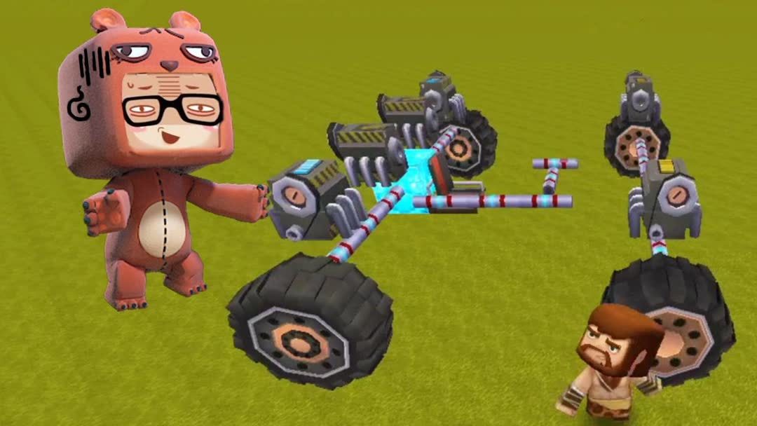 迷你世界 这是啥汽车 得推着它跑