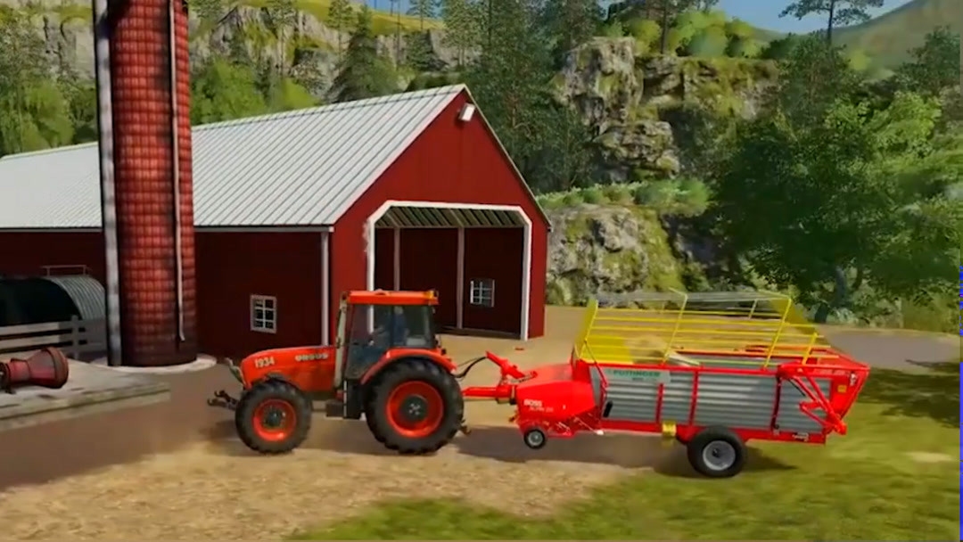 农场生活,农用机器收割小麦过程!