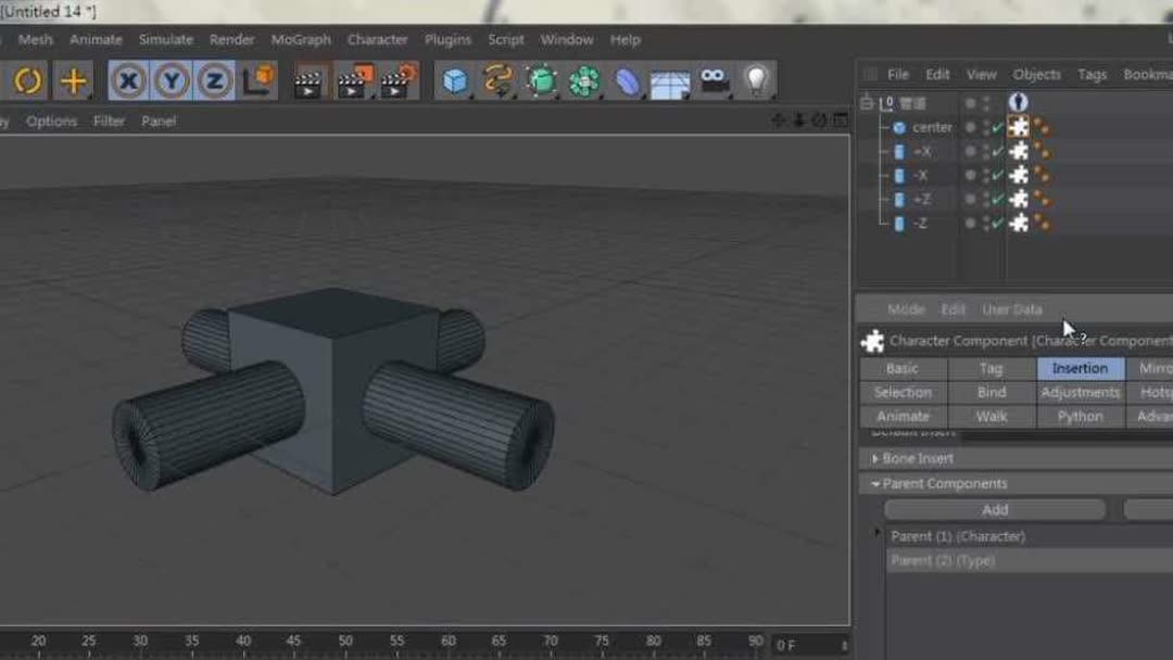 角色模板自定义扩展应用C4D小案例