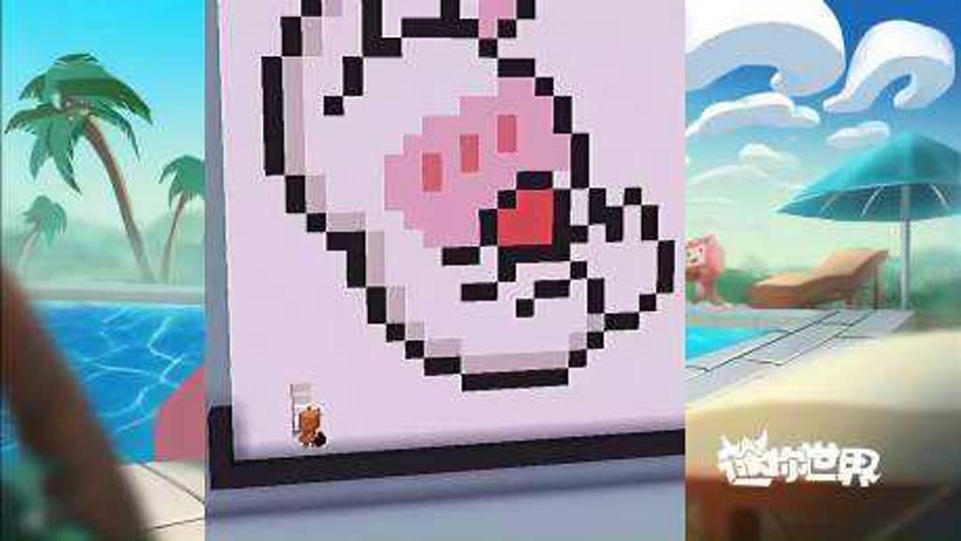 迷你世界:迷你世界速建兔山洞教程,简单易学,小可爱你学会了吗