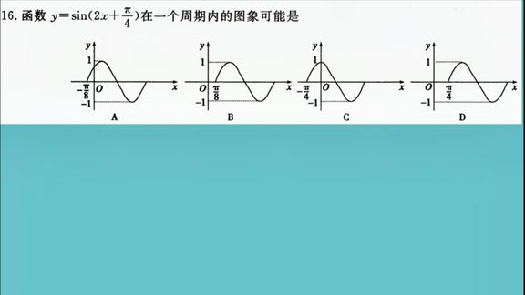 山东省春季高考数学16-16正弦型函数