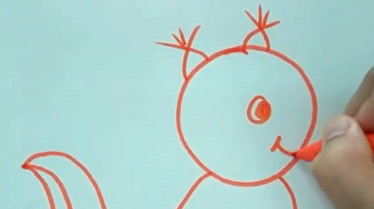 1分钟1幅画-简笔画入门视频教程-松鼠