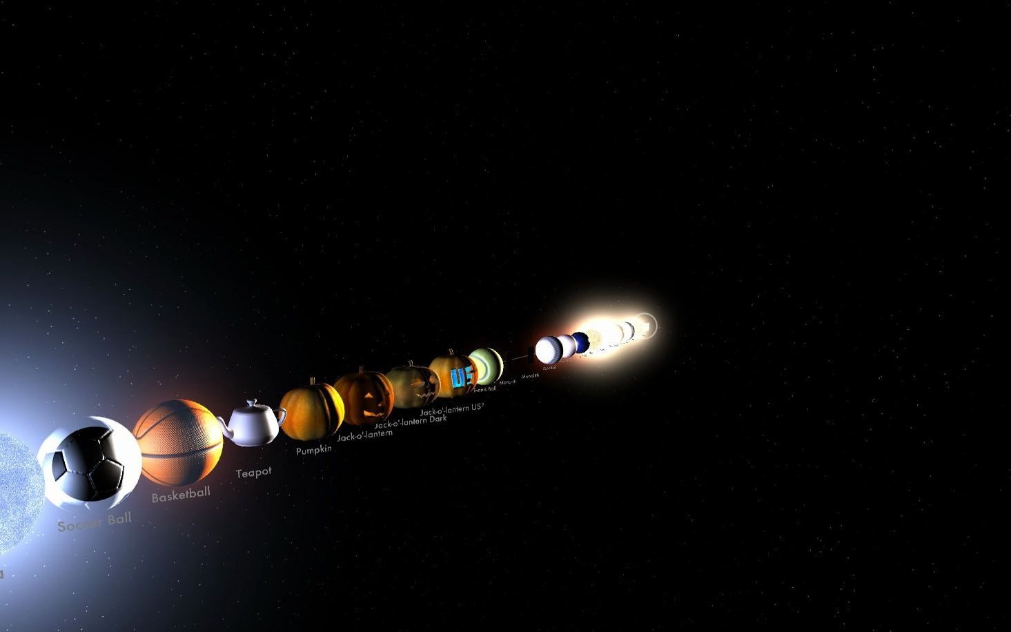 同重量的各种东西的大小比较(一倍太阳质量)