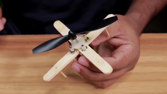 看看牛人如何制作四直流电动机直升机螺旋桨,就差飞起来了!