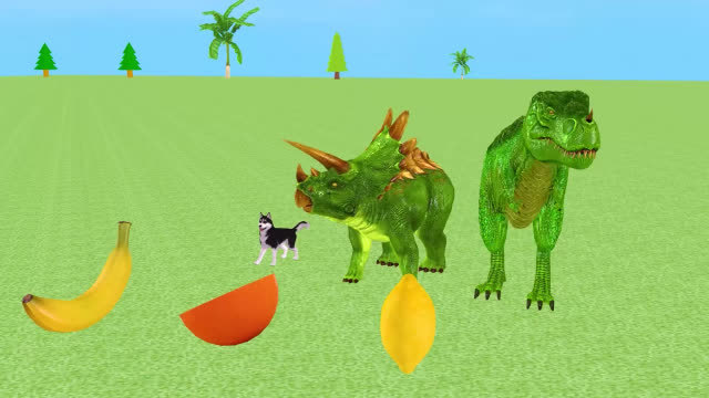 霸王龙无敌啦,快驾驶挖掘机,打败它学英语动画片