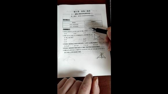 直角三角形的性质和判定(1课时)
