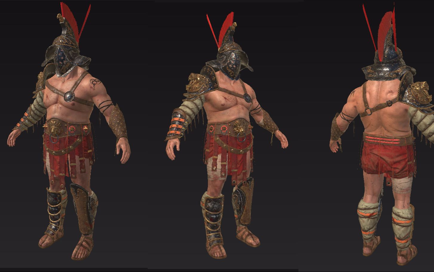 【01人体雕刻】次时代角色模型-古罗马士兵制作01/07.裸模雕刻