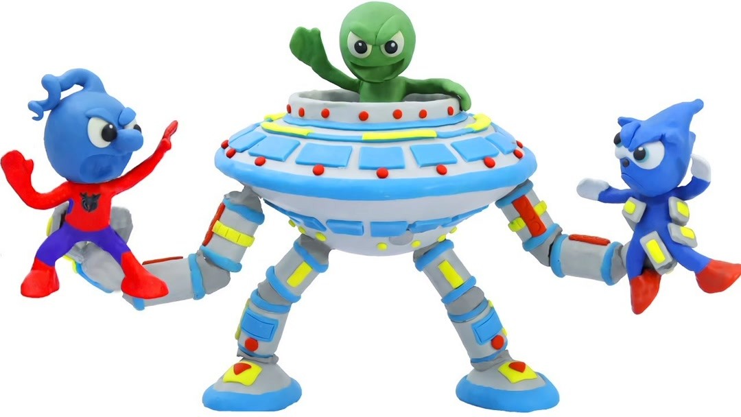 蓝精灵橡皮泥乐园!外星人飞船降落地球!会发生什么呢?