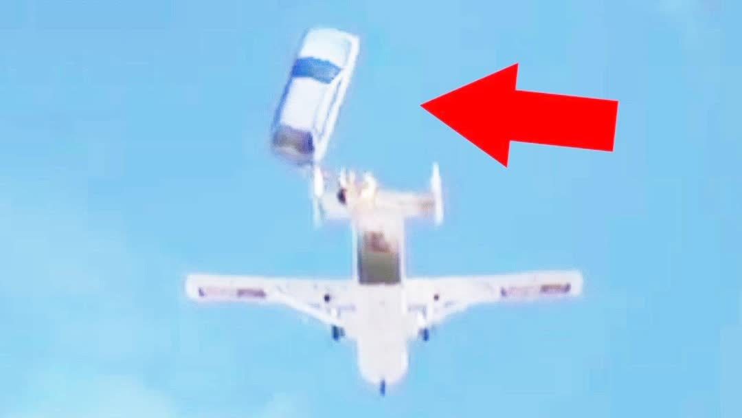 5个最有趣的自由落体试验,第一个美国军方悍马汽车摔成了铁饼