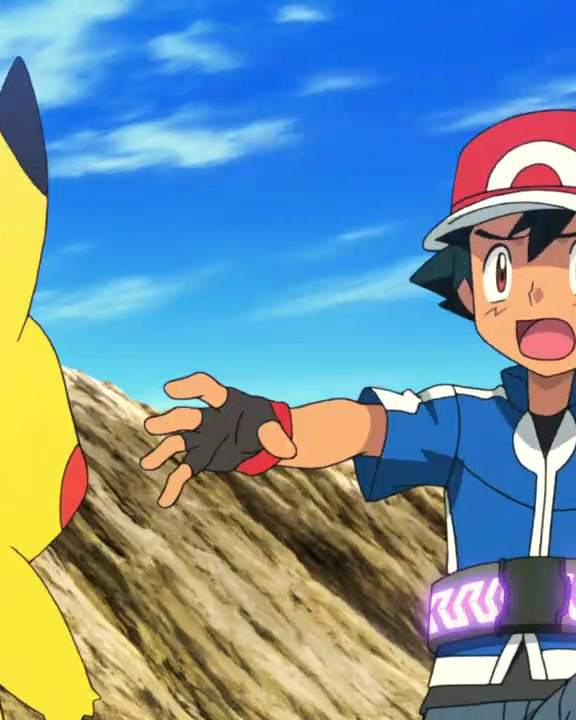 神奇宝贝,皮卡丘正在对战,突然一只神兽从天上掉了下来