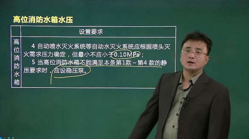 2020年一级消防工程师精讲课程-高位消防水箱设置要求4