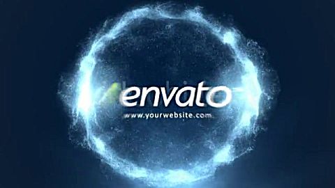 ae17090202 粒子光束追逐环绕并爆破出logo标志的AE模板