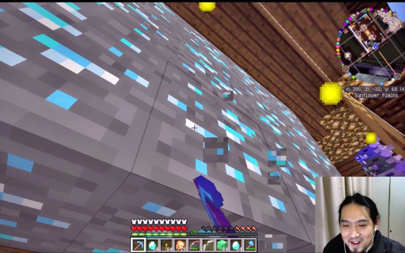 【nor叔】我的世界龙骑士74 土豪nor叔,刷经验值靠在家挖钻石