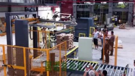 江门全自动缠绕膜机 栈板薄膜缠绕机流水线