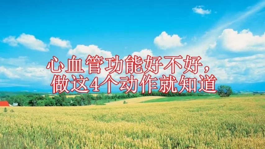 心血管功能好不好,做这4个动作就知道