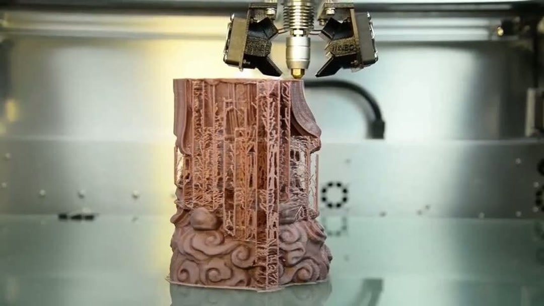 文搏大藏龙快速3D打印机打印过程视频