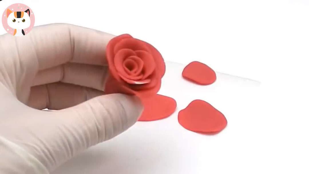 教你用橡皮泥做漂亮的玫瑰花