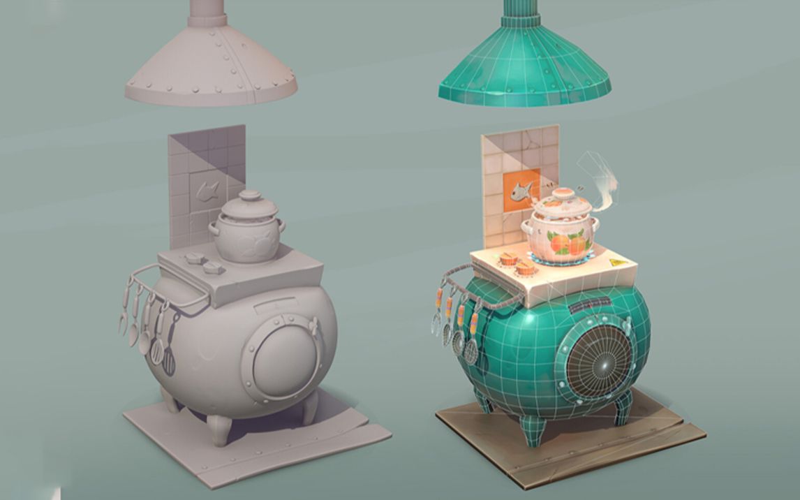 【3DMAX建模】小型场景“模型UV贴图”制作过程演示