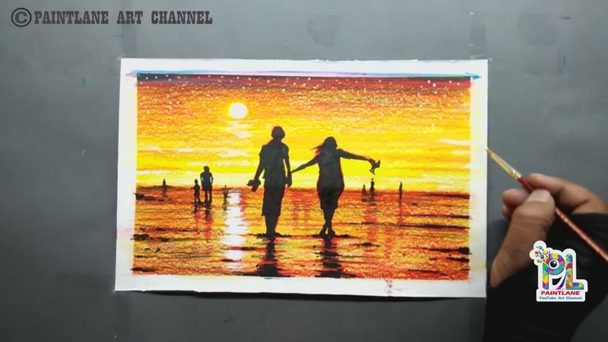 马克笔加彩铅风景画