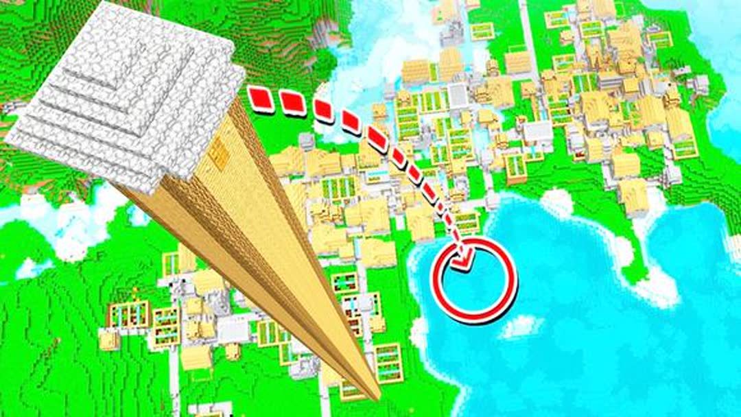 我的世界史上最震撼的村庄种子!摩天大楼村庄?