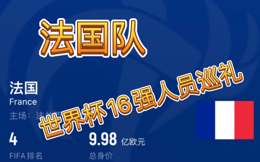 【卡塔尔世界杯16强】人员巡礼-高卢雄鸡法国队