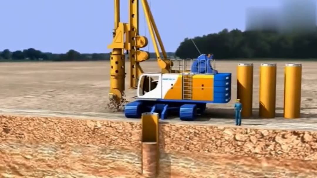一直好奇工地上的孔桩是怎么挖的,看完3D动画演示终于明白了