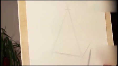 素描几何素描基础入门教程石膏几何体结构素描,四棱锥体的画法教程...
